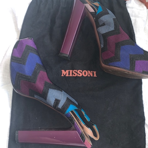 Missoni | Shoes | Missoni Womens Slingback Striped Knit Pumps 39 | Poshmark